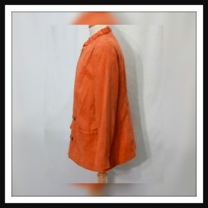 Tan Jay | Jackets & Coats | Tan Jay Size 6w Orange Faux Suede Jacket ...